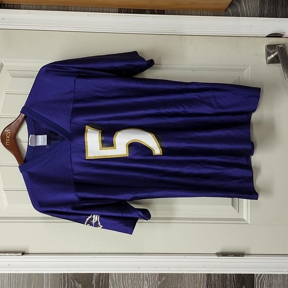 NFL | Tops | Baltimore Ravens Flacco Number 5 Purple Football Jersey ...